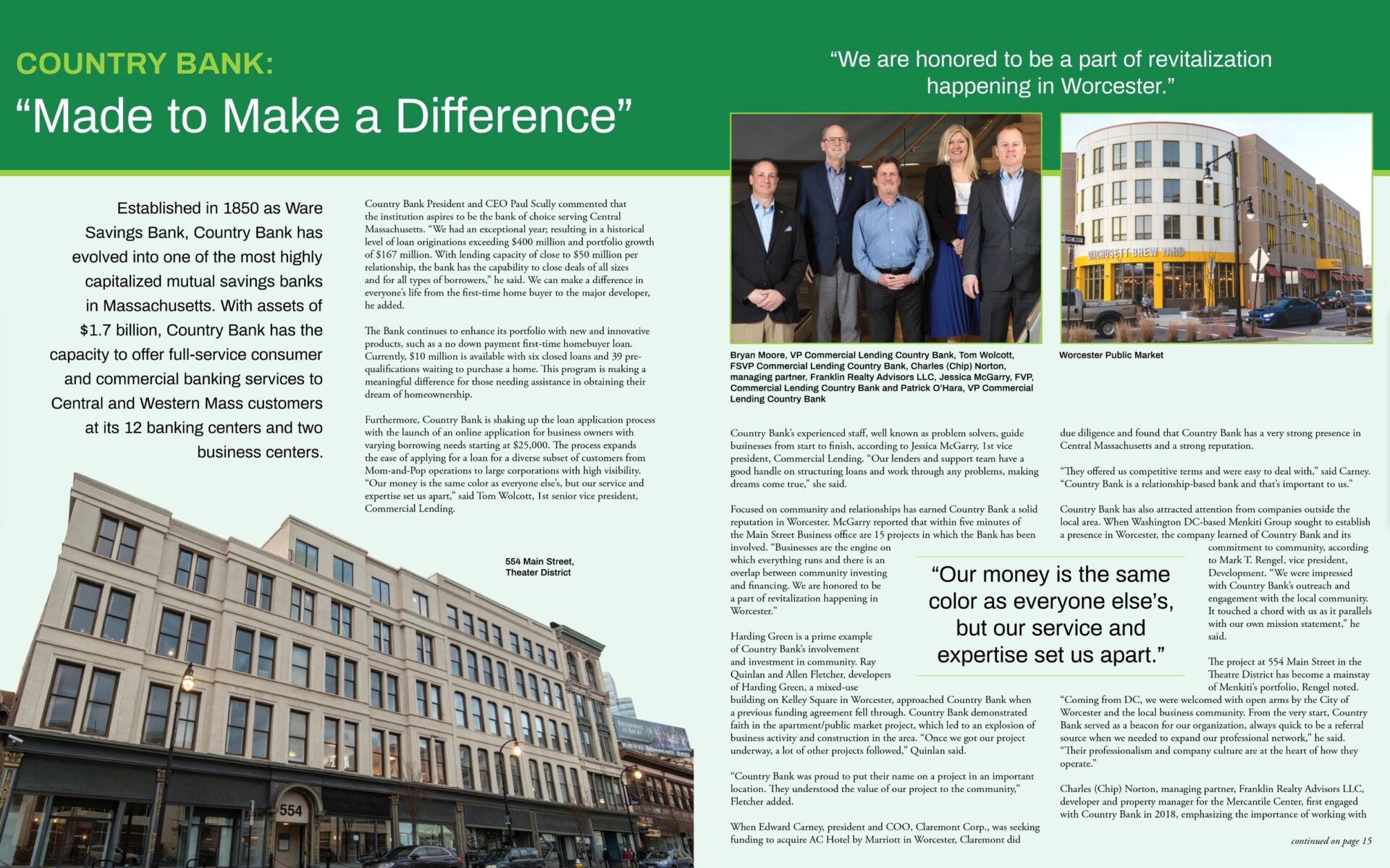 Country Bank is Proud to Make A Difference in the Revitalization of ...